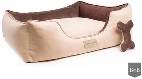 Bowl&Bone Republic Luxusní pelíšek pro psa Classic Brown VELIKOST: Pro malého psa (vel. M) - 75 x 60 cm