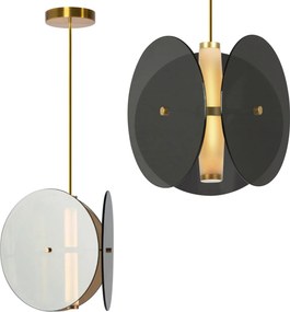 Toolight Toolight, LED stropní svítidlo APP1675-CP, šedá-zlatá lesklá, OSW-06406