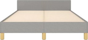 Rám postele bez matrací světle šedá 120x190 cm textil 3270534