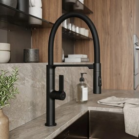 Rea Lago, vysoká dřezová baterie, h-510, černá matná, REA-B9333