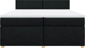 Box spring postel s matrací černá 200x200 cm textil 3289082
