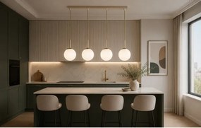 BRILAGI - Lustr na lanku MILO 4xE27/60W/230V béžová/zlatá