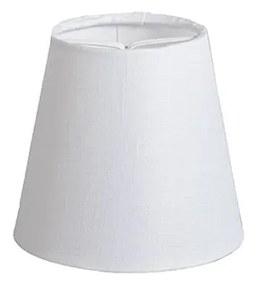 Bílý lněný klip-on stínidlo 12 cm kulaté