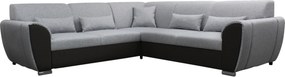 XXXLutz ROHOVÁ SEDAČKA, textil, černá, světle šedá Livetastic - Sedací soupravy - 001574004218