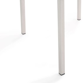 Sada zahradního nábytku stůl se skleněnou deskou 220 x 100 cm 8 bílých židlí GROSSETO Beliani