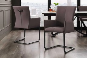 Designová konzolová židle Bull taupe šedá