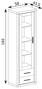 Obývací stěna DALLAS t - sestava C - trufla