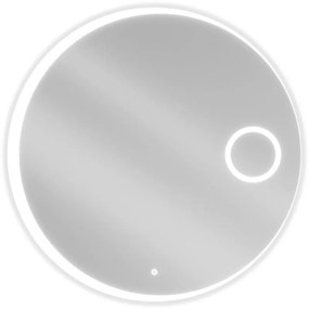 Mexen Ella, LED koupelnové zrcadlo s podsvícením a kosmetickým zrcátkem 90x90 cm, 6000K, ochrana proti zamlžování, 9811-090-090-611-00
