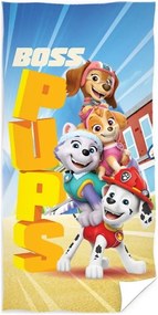 Plážová osuška Tlapková patrola - Paw Patrol - motiv Boss Pups - 100% bavlna - 70 x 140 cm