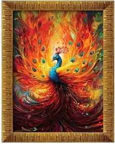 ART PUZZLE 5670 Puzzle s rámem a lepidlem 3v1 Barevný páv / 1000 dílků