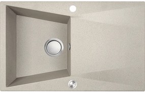 Laveo Grenada, 1-komorový granitový dřez 780x480x204 mm, béžová, LAV-SBG_411T