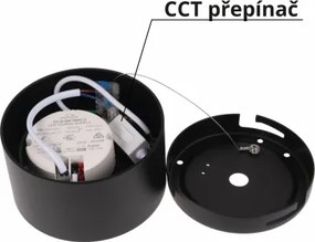 Stropní LED svítidlo T-LED LOXO 8W CRI90 CCT 3000K/4000K/5000K barva černá 105151