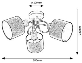 Rabalux 3246 - Přisazený lustr MIGUEL 3xE14/40W/230V