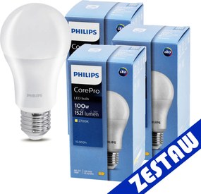 SADA 3x LED žárovka Philips E27 13W 1521lm 2700K EyeComfort CorePro