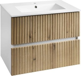 Aqualine Paneda - Umyvadlová skříňka 70x55x45 cm, dub emporio PN370