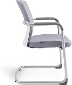 Jednací židle Office More JCON WHITE — více barev, nosnost 120 kg Červená
