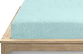 Froté prostěradlo mentolové 90 x 200 cm