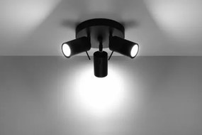 Stropní bodové svítidlo SOLLUX Ring 3p GU10 3x40W bez zdroje SL.1016 černá