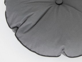 SenLove Dekorační bavlněný polštář KNOFLÍK Zvolte barvu: Tmavě šedá