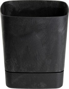 Plastový květináč s podmiskou Cubi 16x16 cm - výběr z 6 provedení