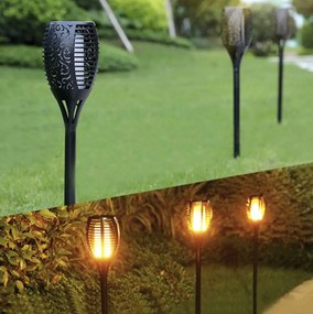 ISO Zahradní solární LED lampa - pochodeň, 15446