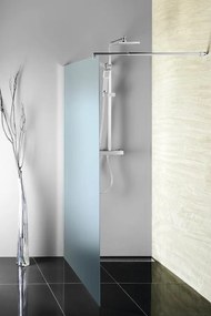 Aqualine Sapho, WALK-IN stěna k instalaci na zeď se vzpěrou, jednodílná, 1000 mm, matné sklo