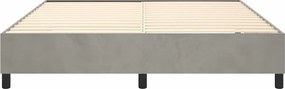 Rám postele s boxspringem světle šedý 160 x 200 cm samet 3121126