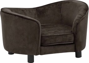 Pohovka pro psy hnědá 69 x 49 x 40 cm plyš 170942