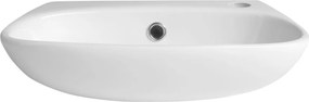 Aqualine VELSA keramické umývátko 40 x 29 cm s otvorem pro baterii s přepadem bílá NP479