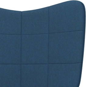 Houpací křeslo modré textil 328011