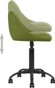 Jídelní židle světle zelená samet 335362