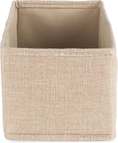 Béžový látkový úložný box 28x12x12 cm Sandy – Compactor