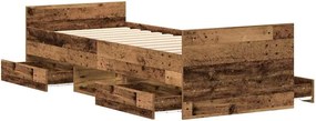 Rám postele bez matrace Staré dřevo Dřevěné konstrukce 3328794