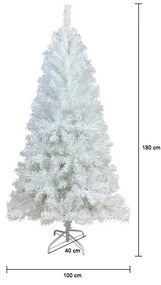 Bílý umělý stromek ve více velikostech-180 cm-ový
