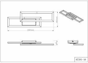 Globo 67381-16 - LED Stropní svítidlo WILTON LED/16W/230V 3000/4000/6000K