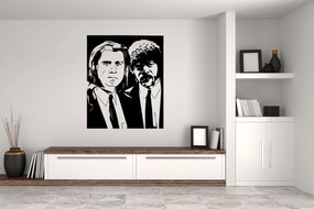 Lepy.cz Samolepka na zeď Pulp Fiction - Portrét Velikost (šířka x výška): 50x60cm, Barevná varianta: Bílá