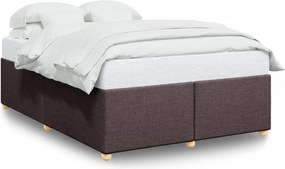 Rám postele bez matrace tmavě hnědý 160 x 200 cm textil 3284746