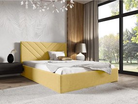 Eka Čalouněná postel LIZA 90x200 cm Barva látky Trinity: Krémově bíla (Trinity 2301), Úložný prostor: Bez úložného prostoru