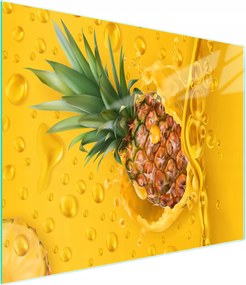 Skleněná Krájecí Deska 52x30 Ananas Tvrzené Sklo