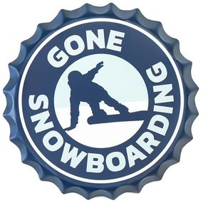 Pivní víčko na zeď Snowboarding