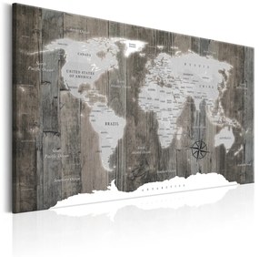 Obraz - World Map: Wooden World