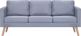 Sedací souprava dvojsedák a trojsedák textil světle šedá 272193