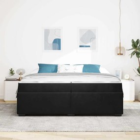 Rám postele s matrací Černá 200 x 200 cm textil 3399310