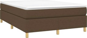 Box spring postel s matrací tmavě hnědá 140x190 cm textil 3144517
