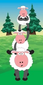 Fototapeta pro děti Sheeps S-222 | 110 x 220 cm