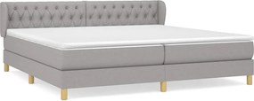 Box spring postel s matrací světle šedá 200 x 200 cm textil 3127069