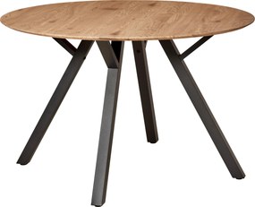 XXXLutz JÍDELNÍ STŮL, barvy dubu, černá, 120/120/76 cm MID.YOU - Jídelní stoly - 002798025801
