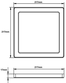 Globo 12380-18B - LED Stropní svítidlo LASSE LED/18W/230V 3000/4000/6500K černá