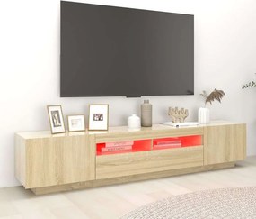 TV skříňka s LED osvětlením dub sonoma 200 x 35 x 40 cm 3081909