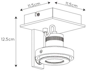 Lucide 17906/06/31 - LED Bodové svítidlo GU10/5W/230V